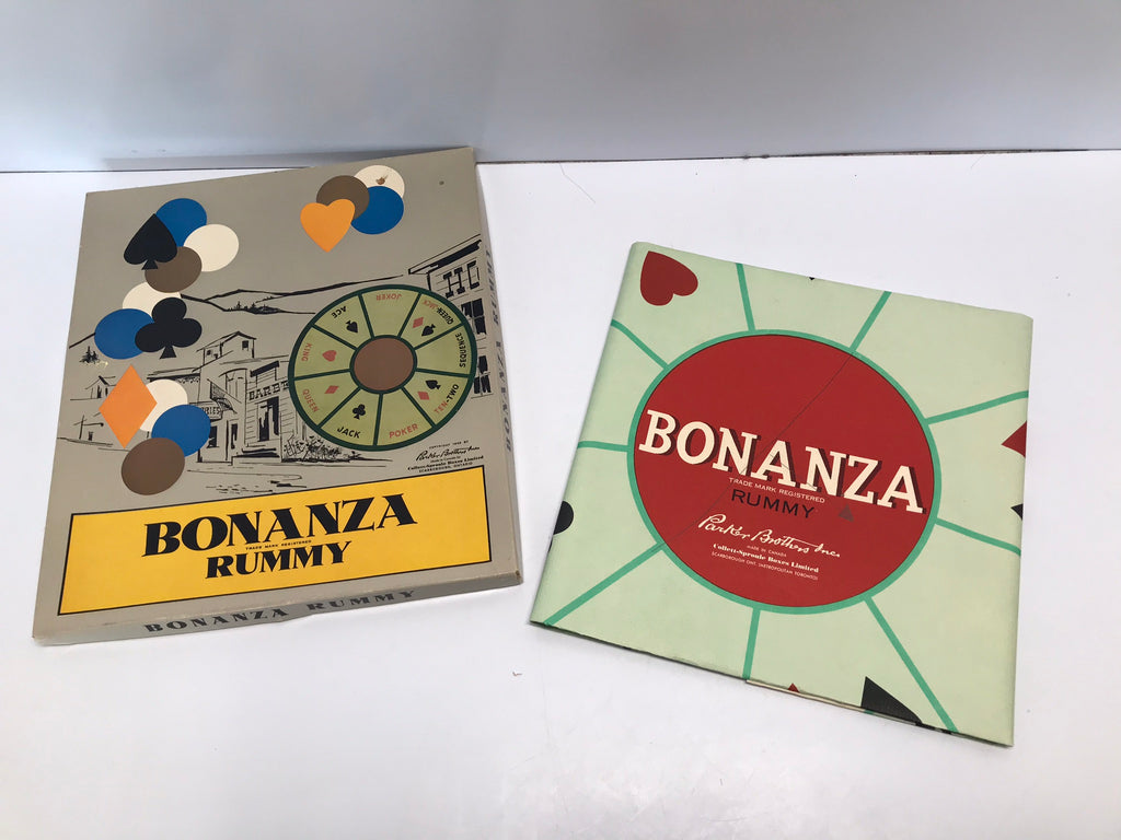 Game 1955 Rare Parkers Brothers Bonanza Rummy Excelent With Box ...